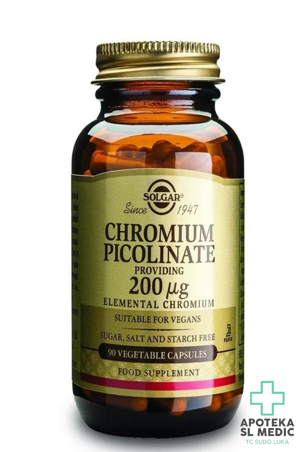 SOLGAR Chromium Picolinate 200 µg 90 kapsula - Apoteka SL Medic